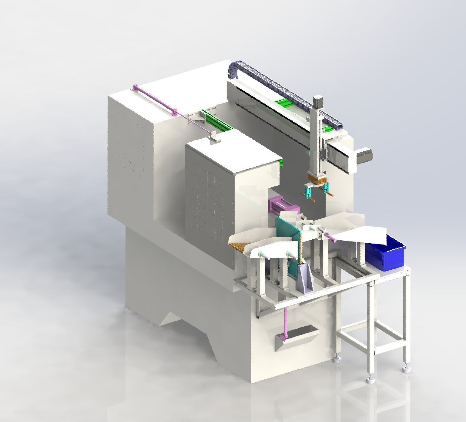 CNC lathe automatic loading machine 3D model | CGTrader