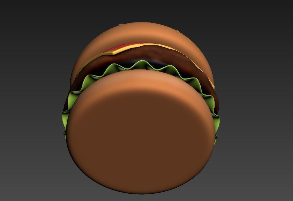 Cartoon Burger 3D model | CGTrader