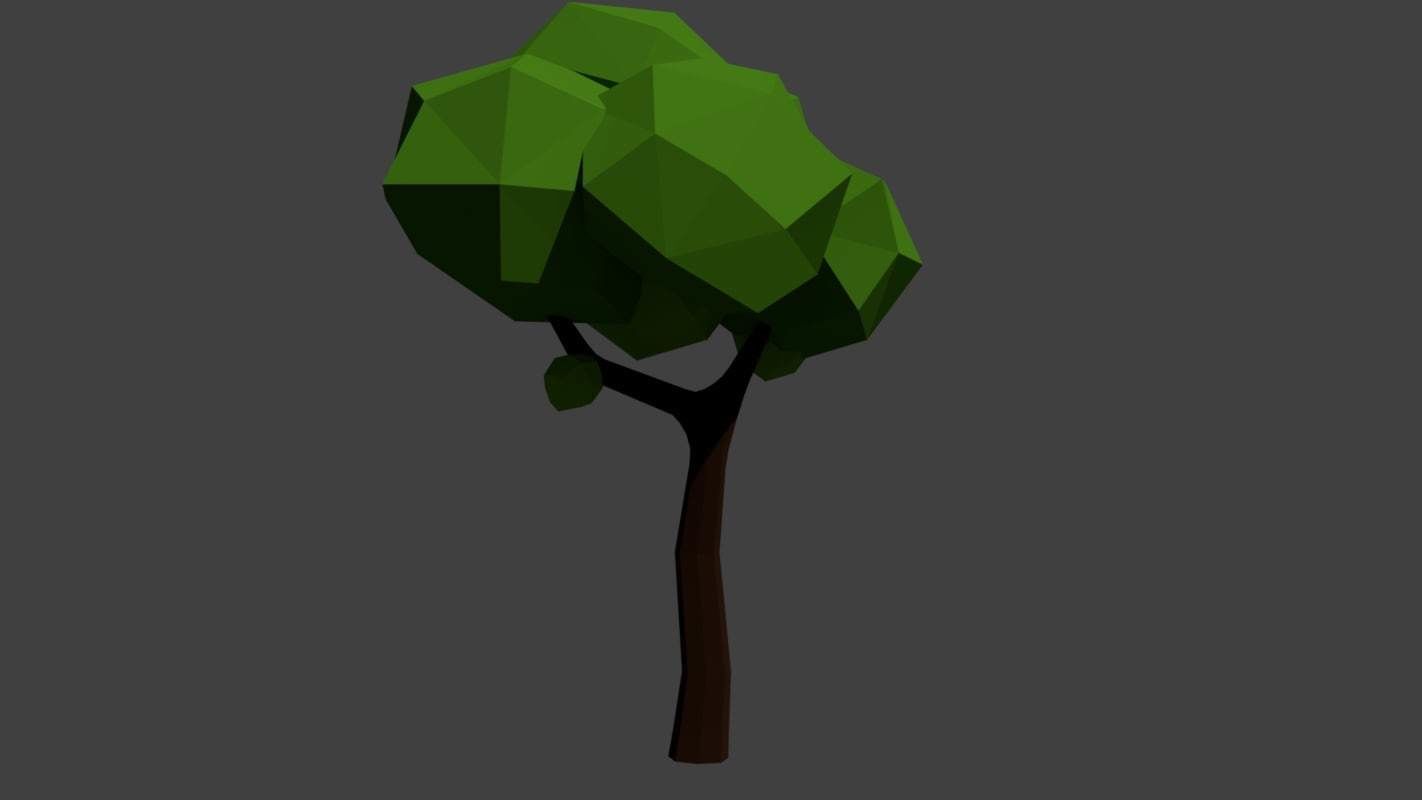 Tree Cartoon Low Poly free VR / AR / low-poly 3D model | CGTrader