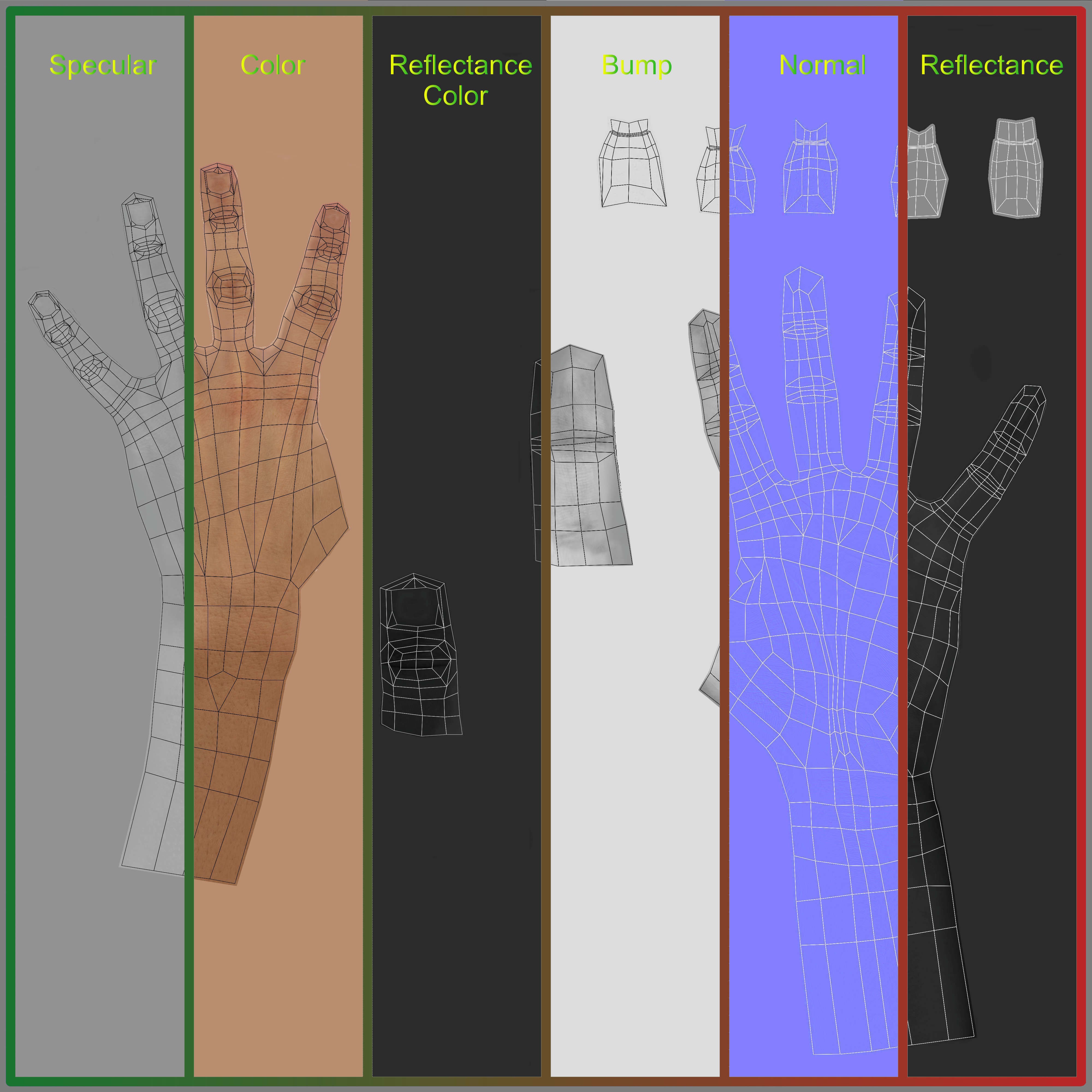 3D model Hand 3d model left female VR / AR / low-poly | CGTrader