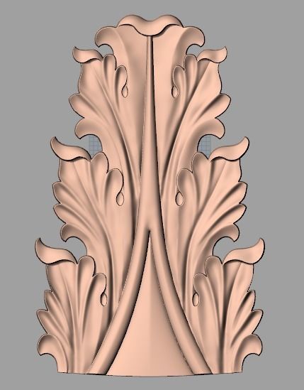 Door Post flower 3D STL Model for CNC Router Carving E973 3D model ...