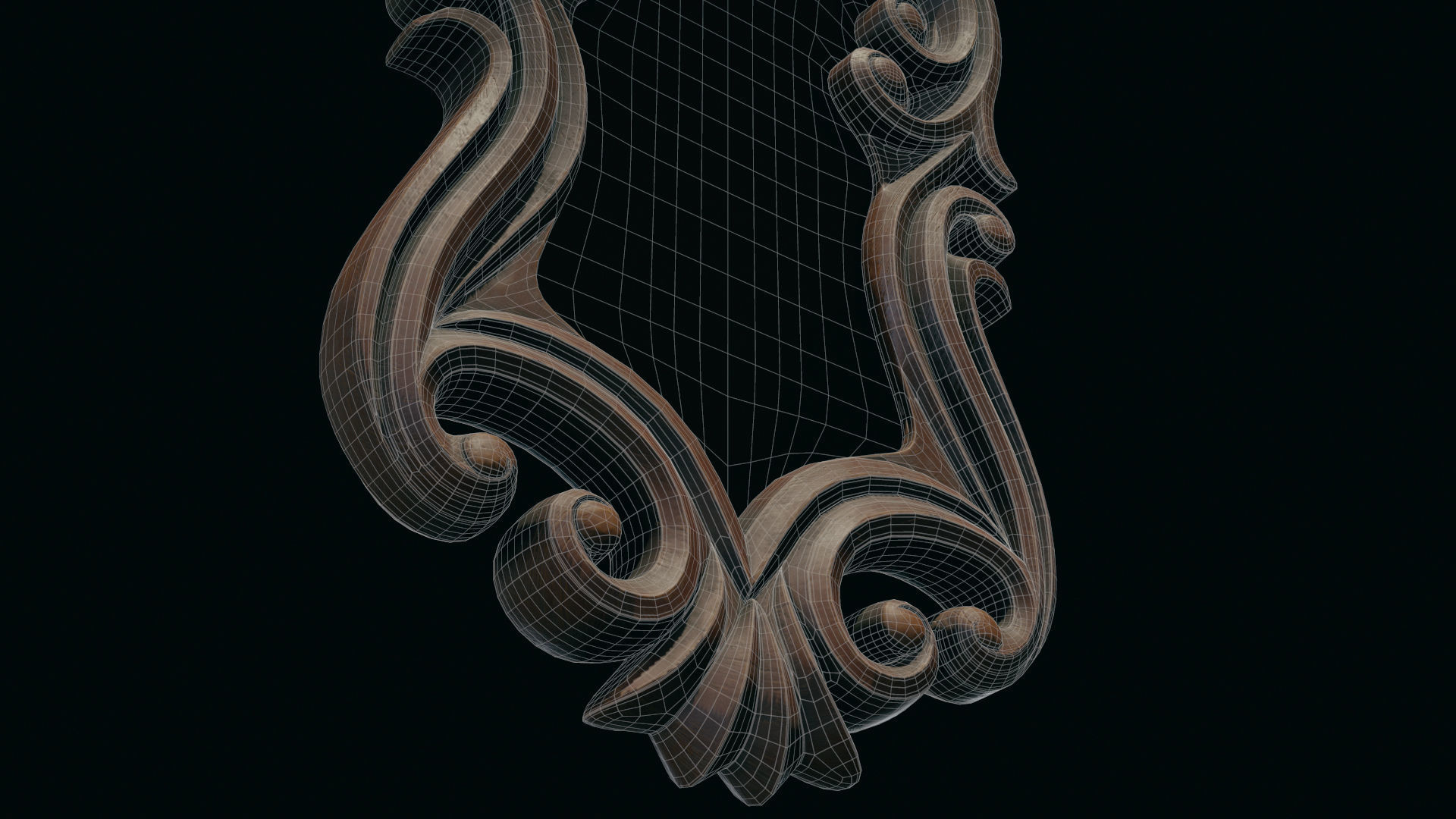 Mirror ornate free 3D model rigged | CGTrader