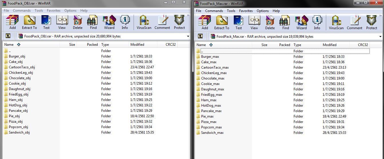 Cartoon Food Pack 3D model | CGTrader