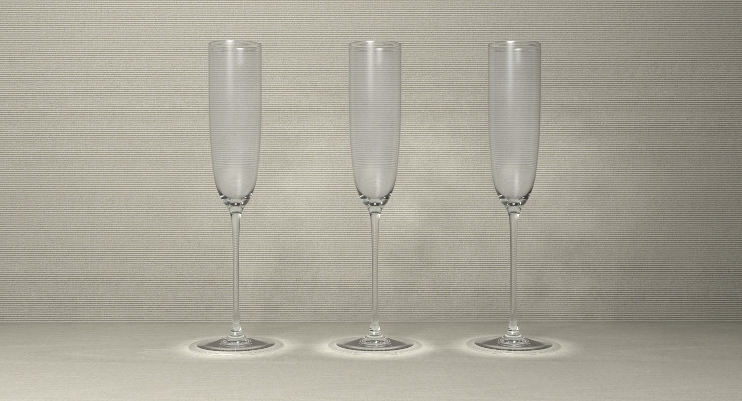 3D model Glass Riedel Superleggero Champagne Flute VR / AR / low-poly ...