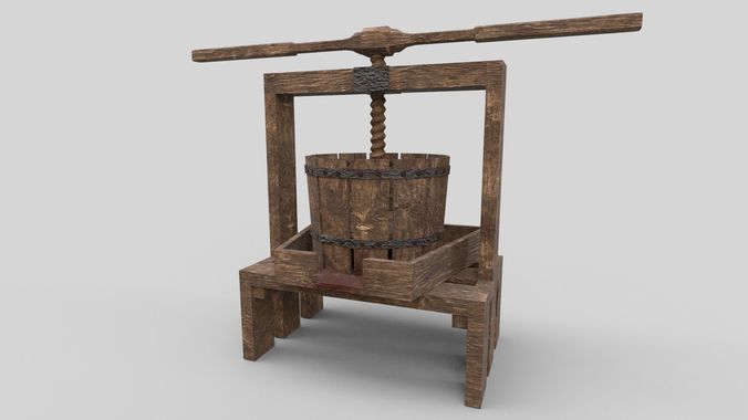 3D model Medieval Wine Press VR / AR / low-poly | CGTrader