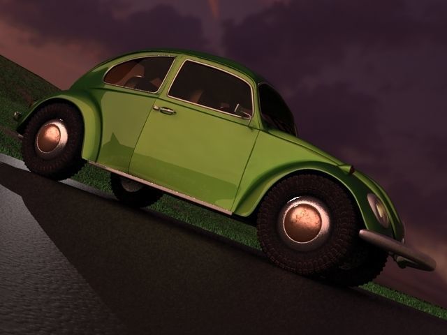 Old Beatles Car reimagined 3D model | CGTrader