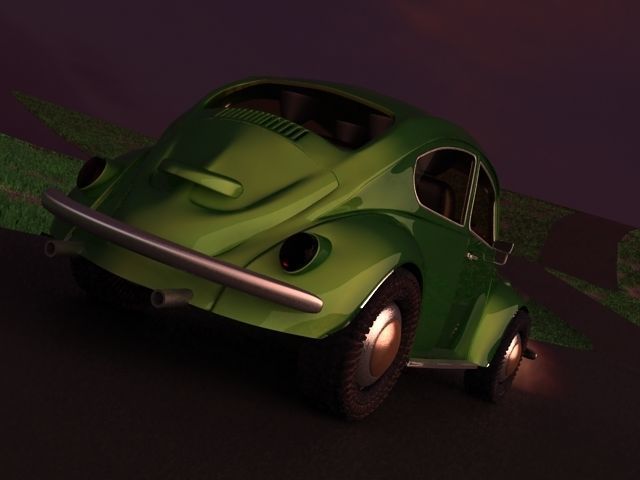 Old Beatles Car reimagined 3D model | CGTrader