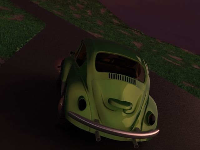 Old Beatles Car reimagined 3D model | CGTrader