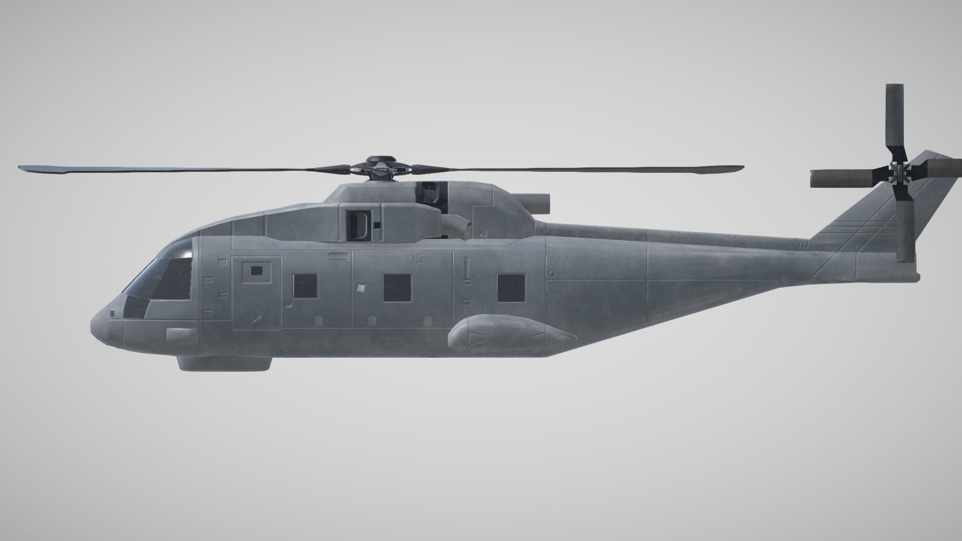 3D model Civilian Military EH101 Helicopter VR / AR / low-poly | CGTrader
