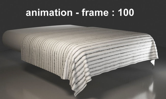 100 Frames Animated Bed Cover 3D model animated | CGTrader