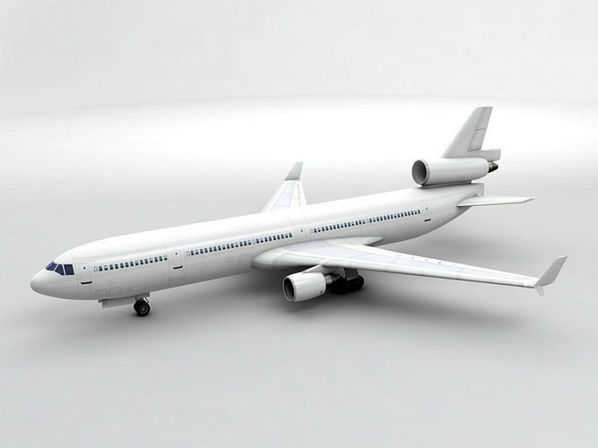 3D model Douglas MD-11 Airliner - Generic White VR / AR / low-poly ...