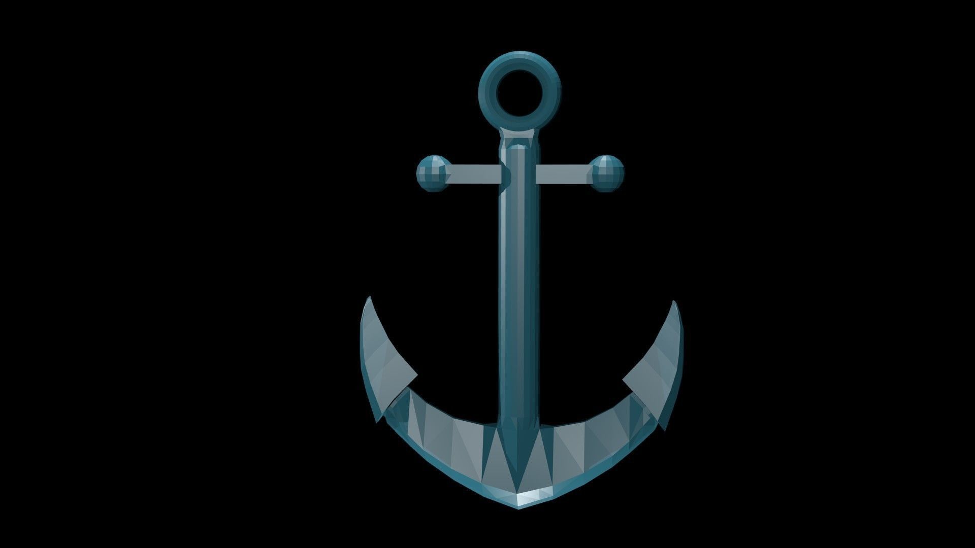 3D model Low poly anchor VR / AR / low-poly | CGTrader
