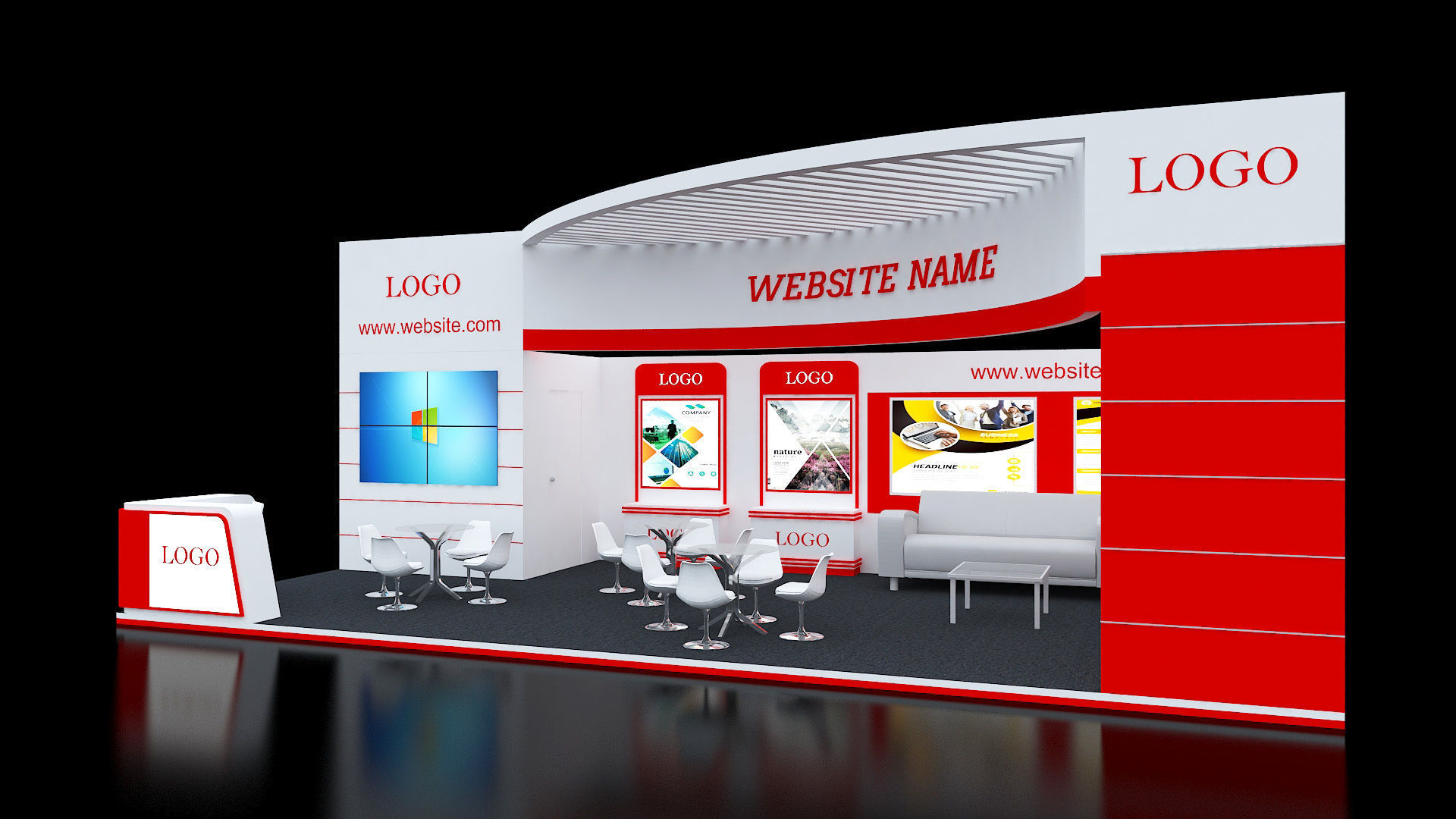 Exhibition Stall Design 3D model | CGTrader