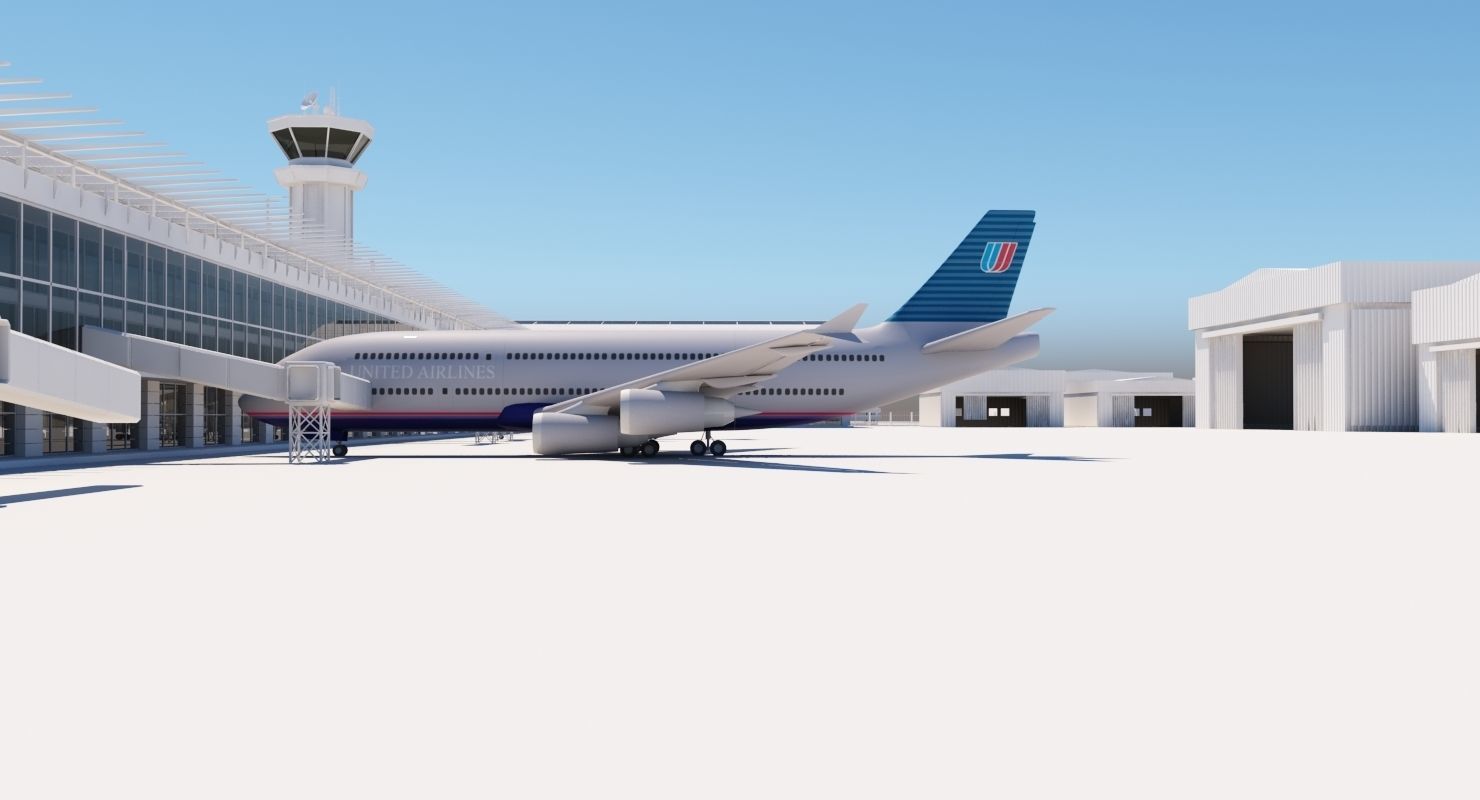 Airport Buildings Layout 3D model | CGTrader