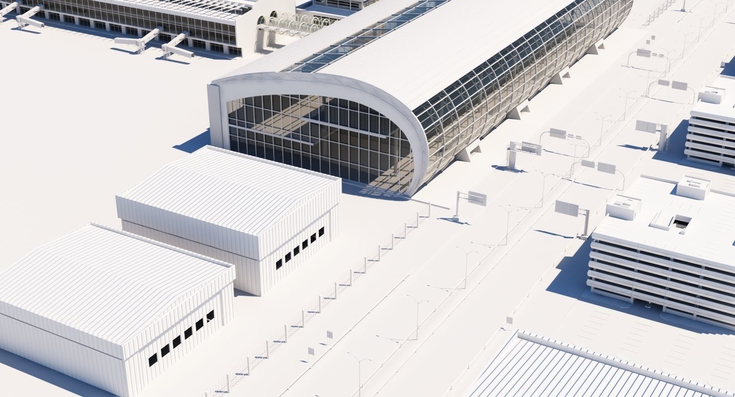 Airport Buildings Layout 3D model | CGTrader