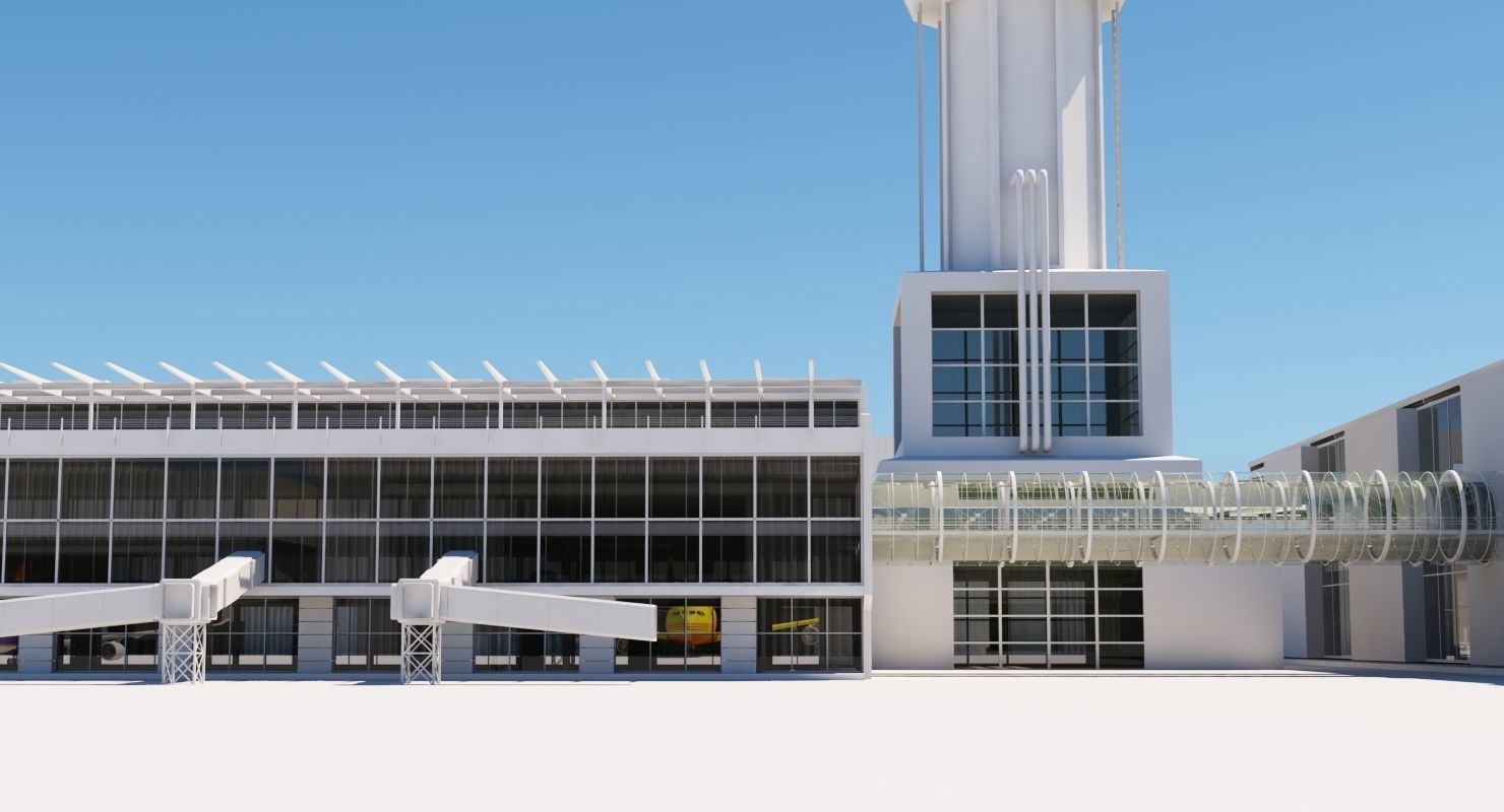 Airport Buildings Layout 3D model | CGTrader