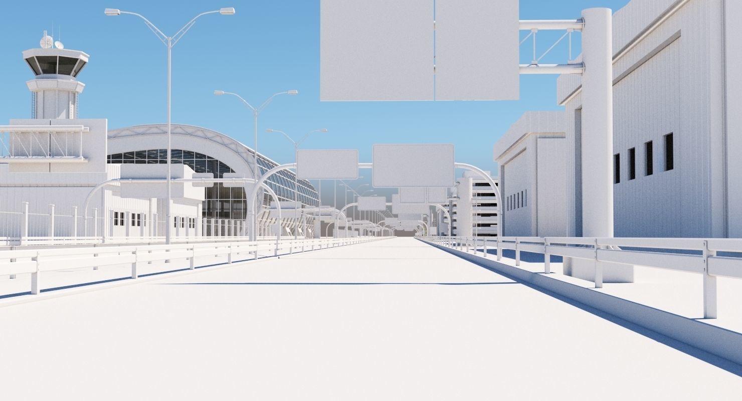 Airport Buildings Layout 3D model | CGTrader