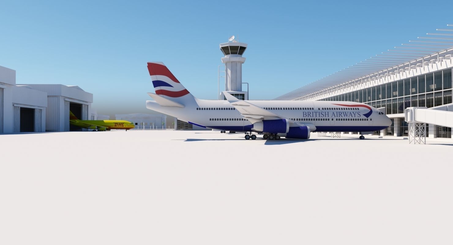 Airport Buildings Layout 3D model | CGTrader