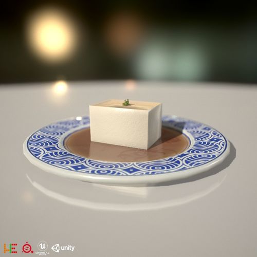 3D model HIE Game Ready Tofu D180611 VR / AR / low-poly | CGTrader