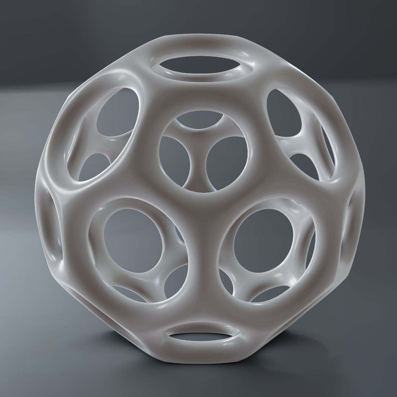 Symmetrical ball with holes 3D model 3D printable | CGTrader