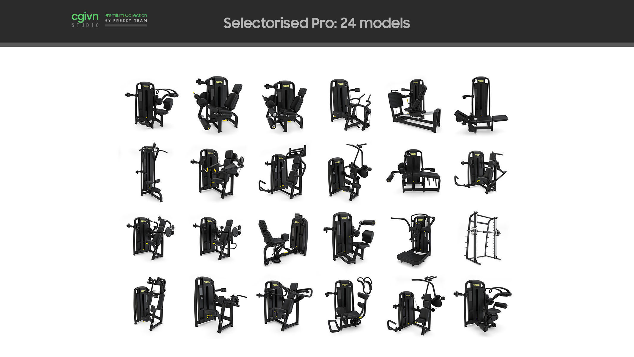 103 Models Gym Fitness Weight Collection 3D model | CGTrader