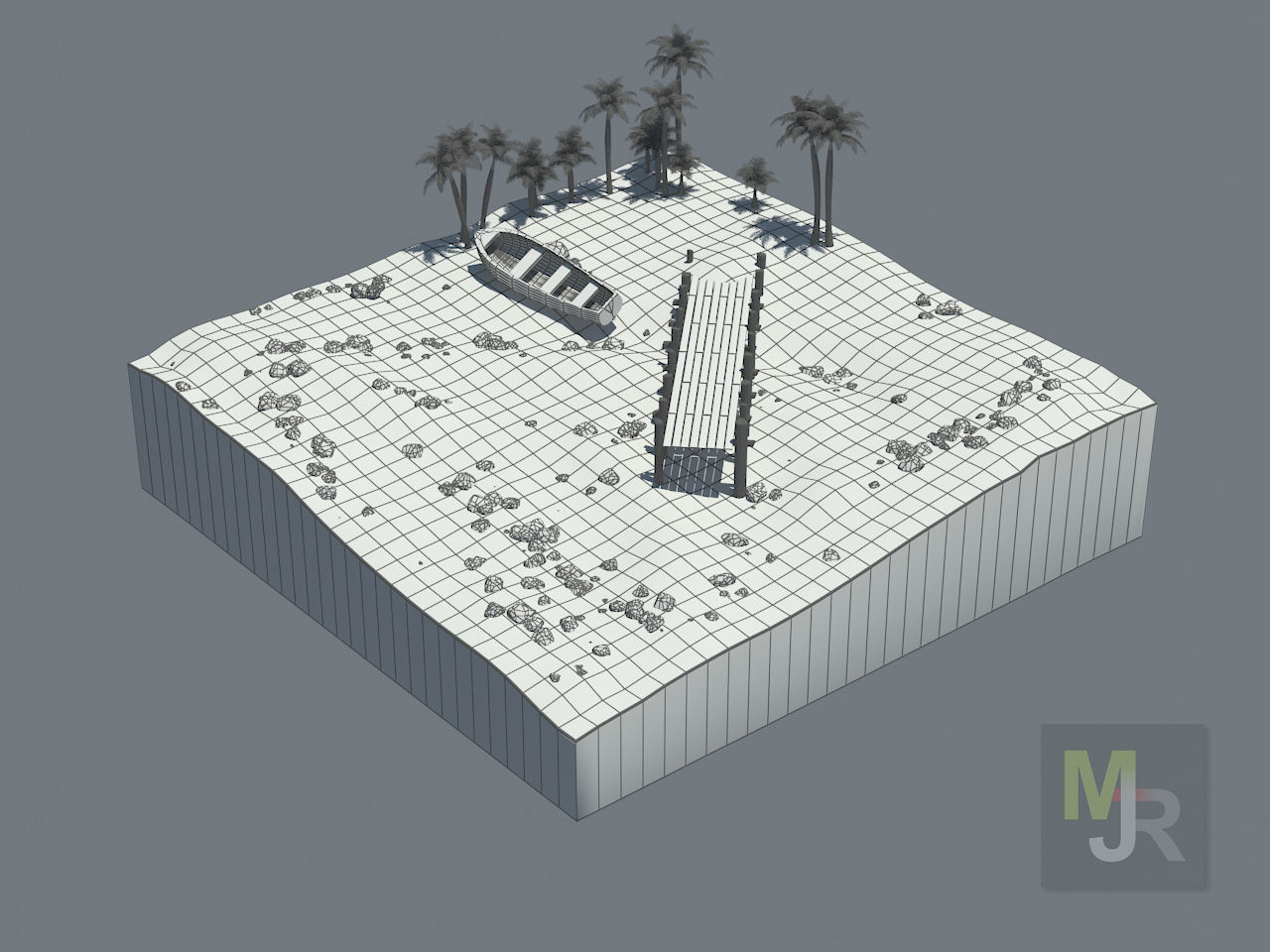 Cube Beach 3D model | CGTrader