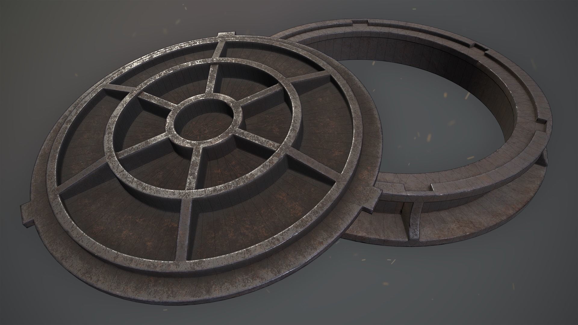 3D model Sewer Hatch v4 VR / AR / low-poly | CGTrader