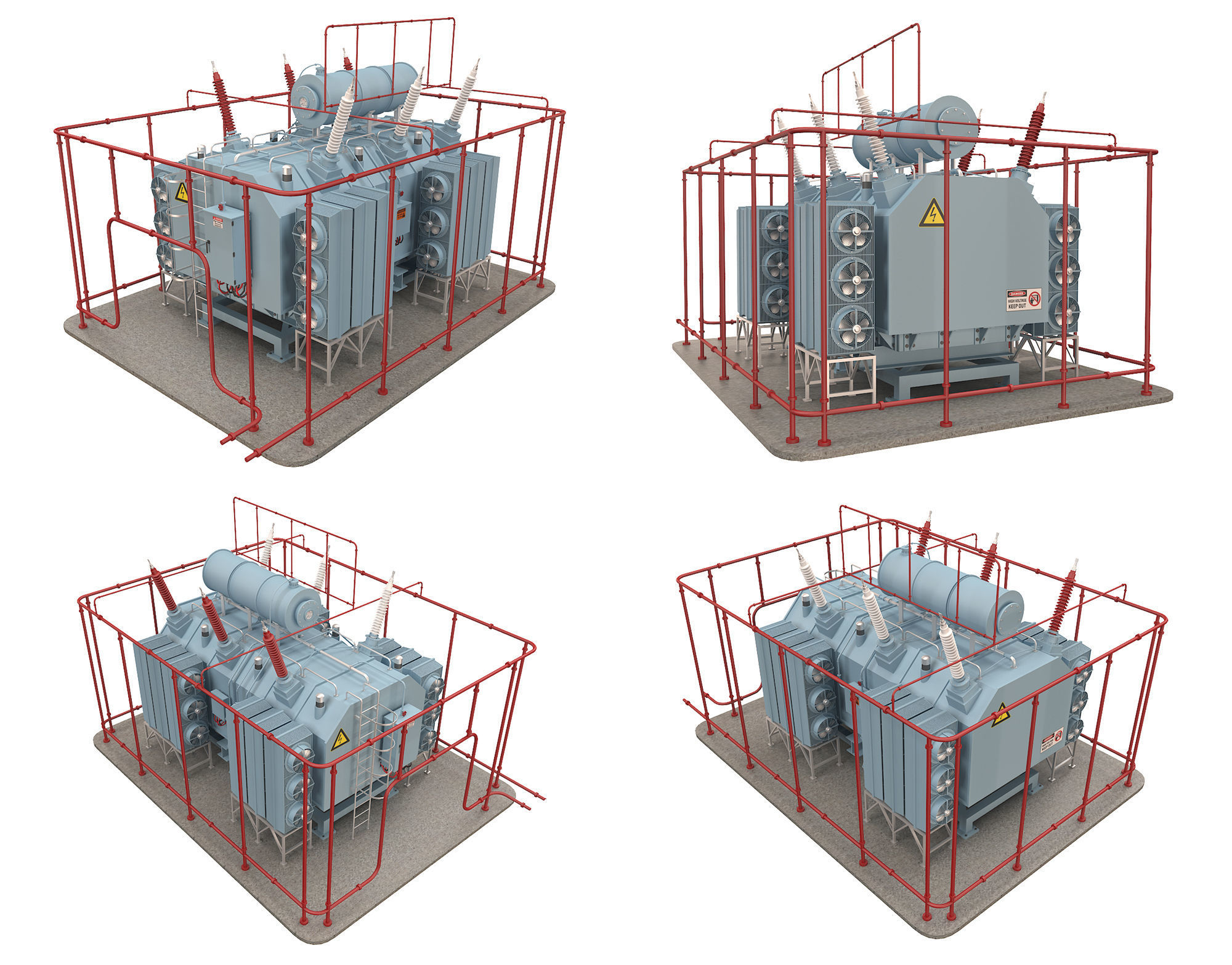 Electrical Transformer 5 3D model | CGTrader