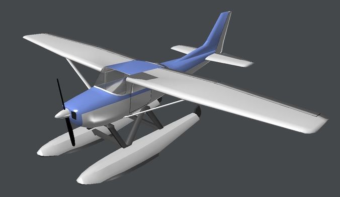3D model Seaplane plane VR / AR / low-poly | CGTrader