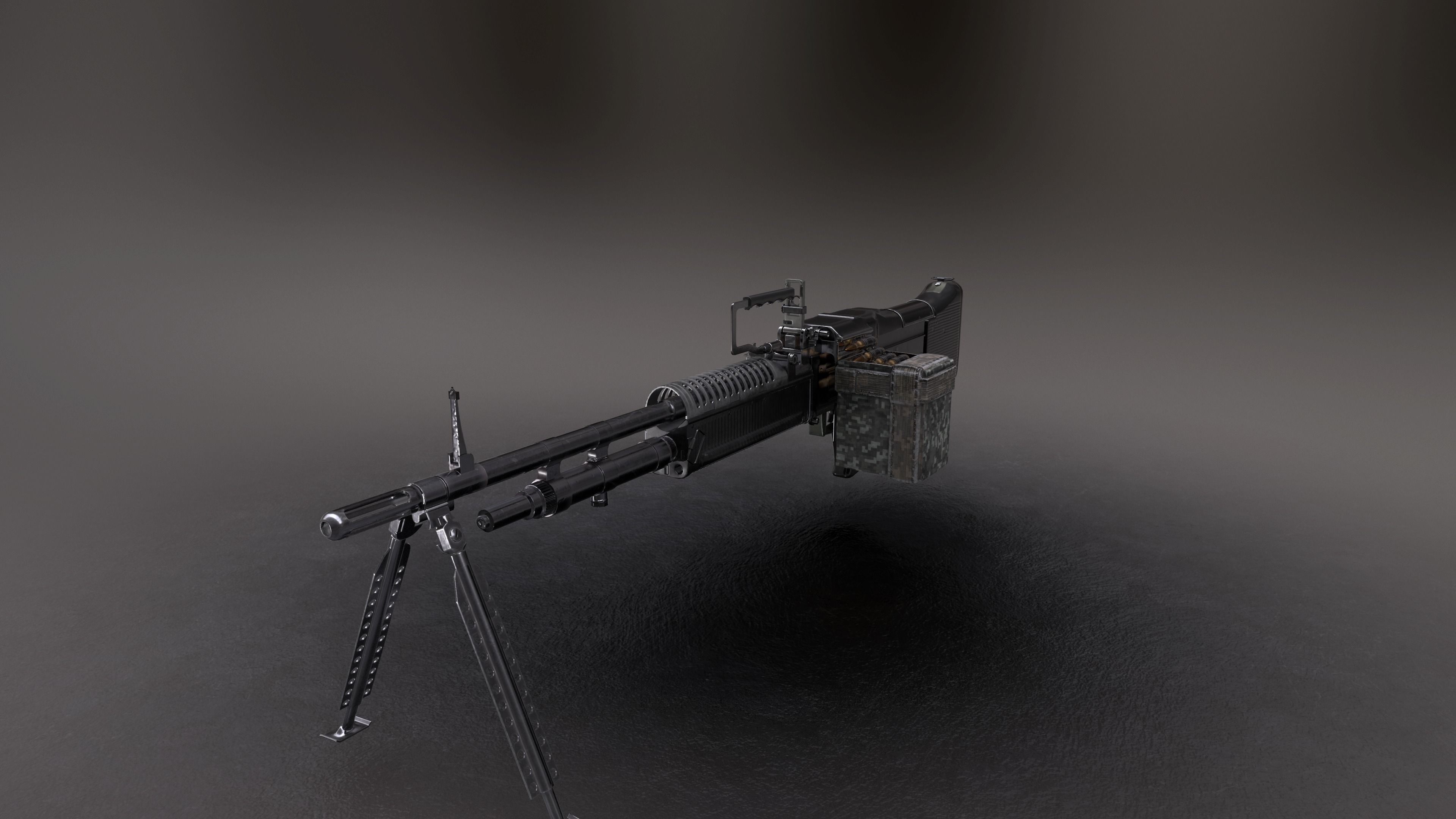 3D model M60 machine gun VR / AR / low-poly | CGTrader