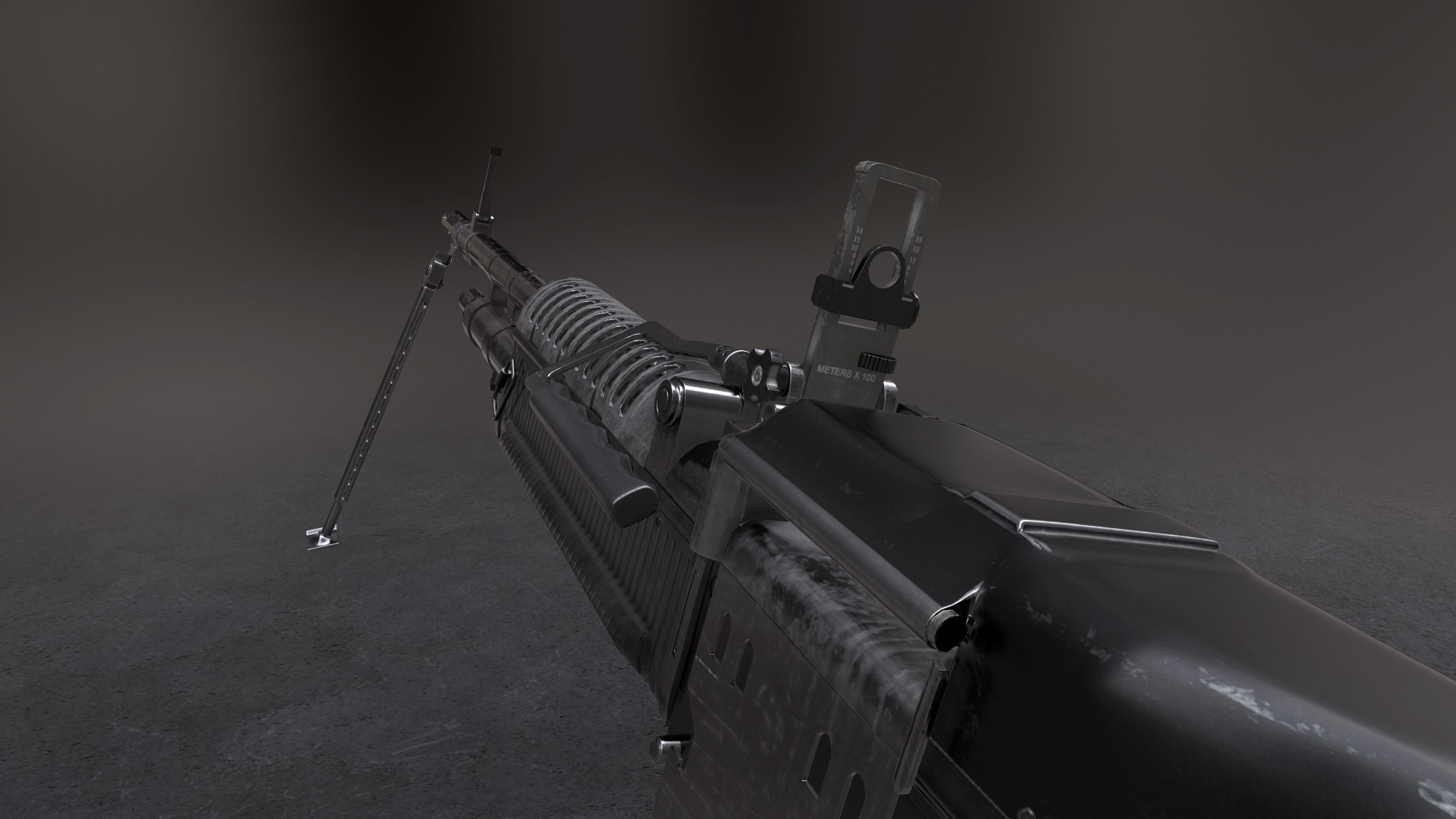 3D model M60 machine gun VR / AR / low-poly | CGTrader