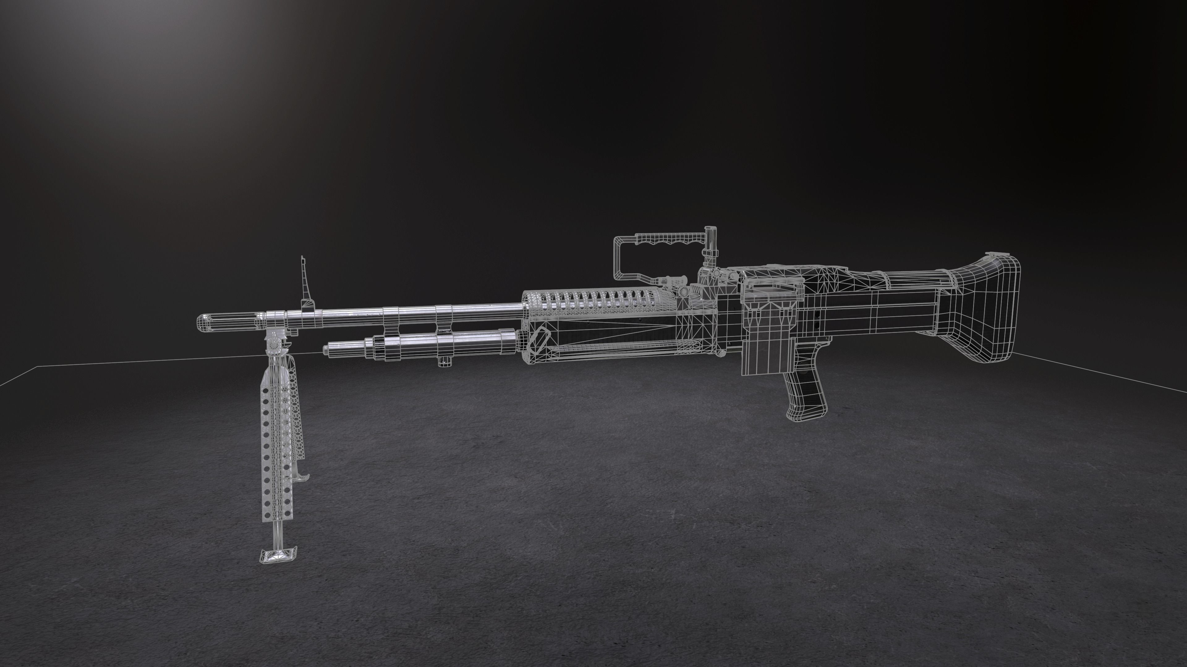 3D model M60 machine gun VR / AR / low-poly | CGTrader