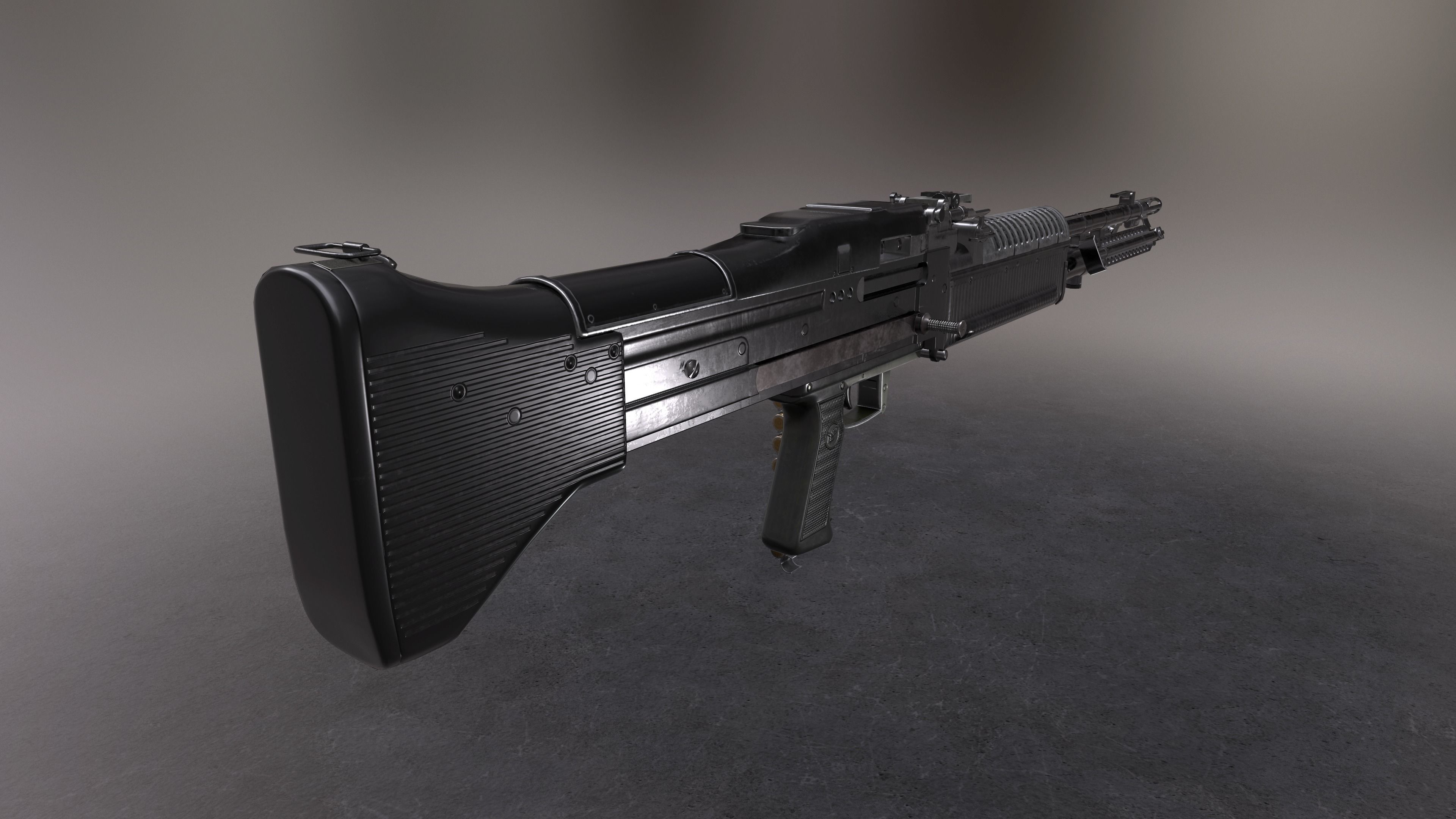 3D model M60 machine gun VR / AR / low-poly | CGTrader