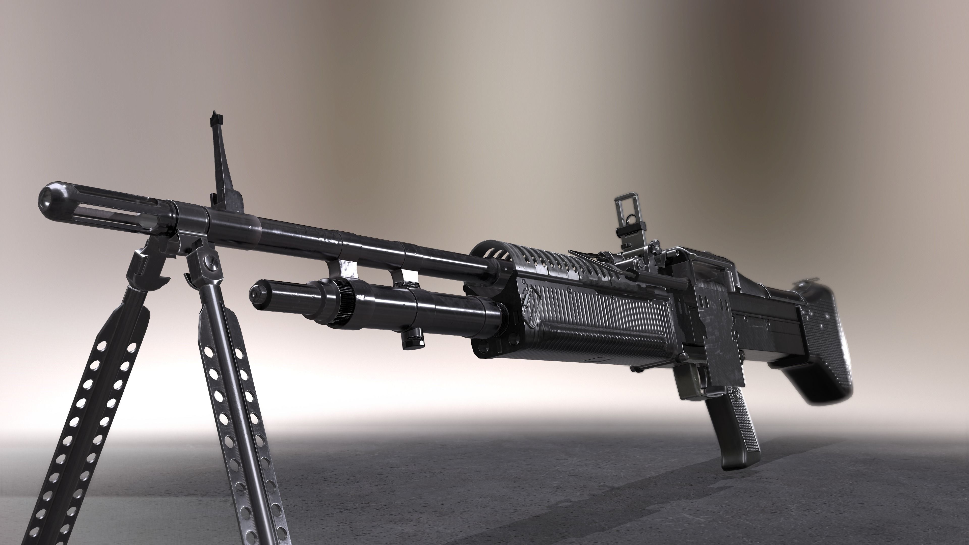 3D model M60 machine gun VR / AR / low-poly | CGTrader
