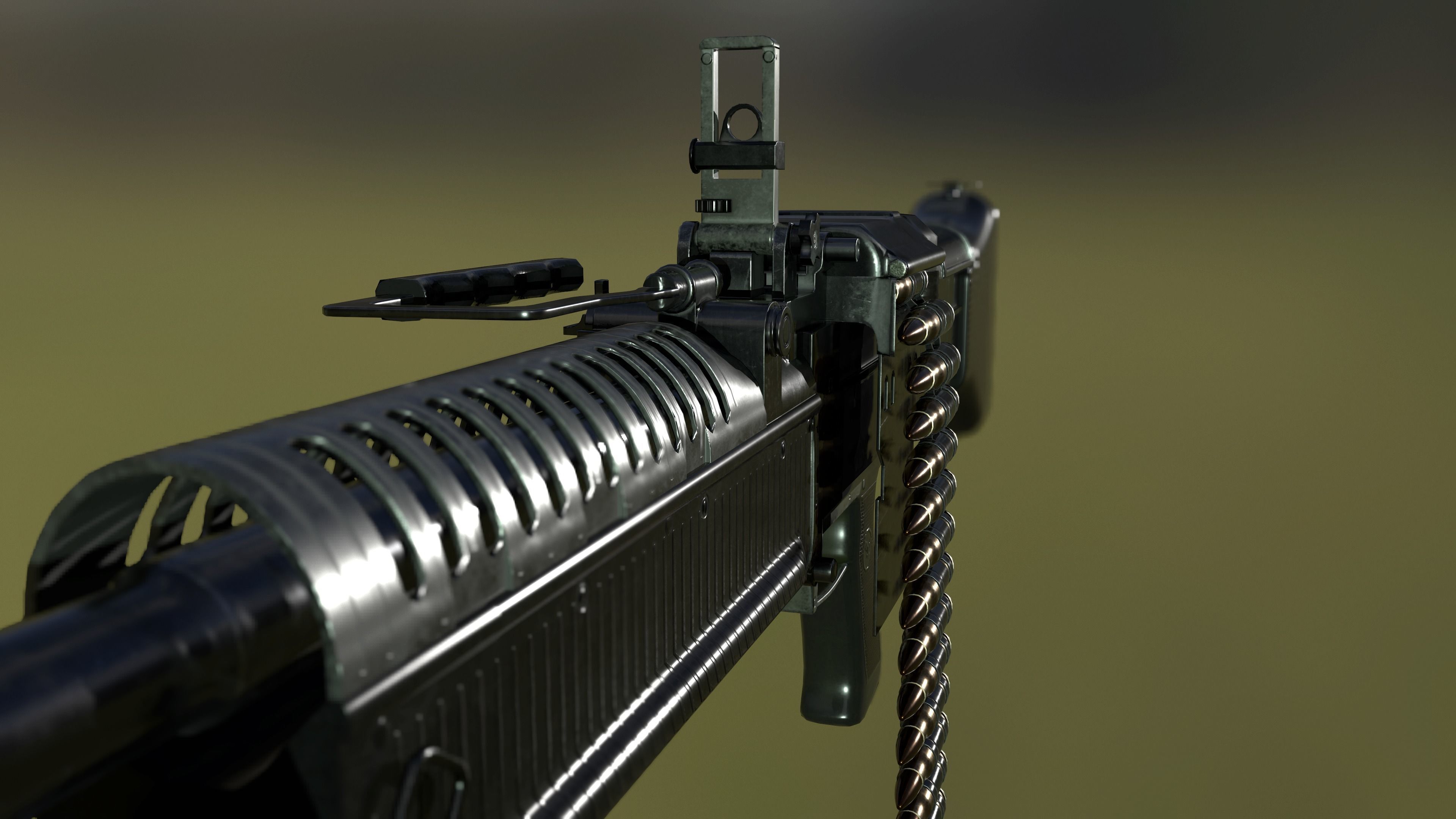 3D model M60 machine gun VR / AR / low-poly | CGTrader