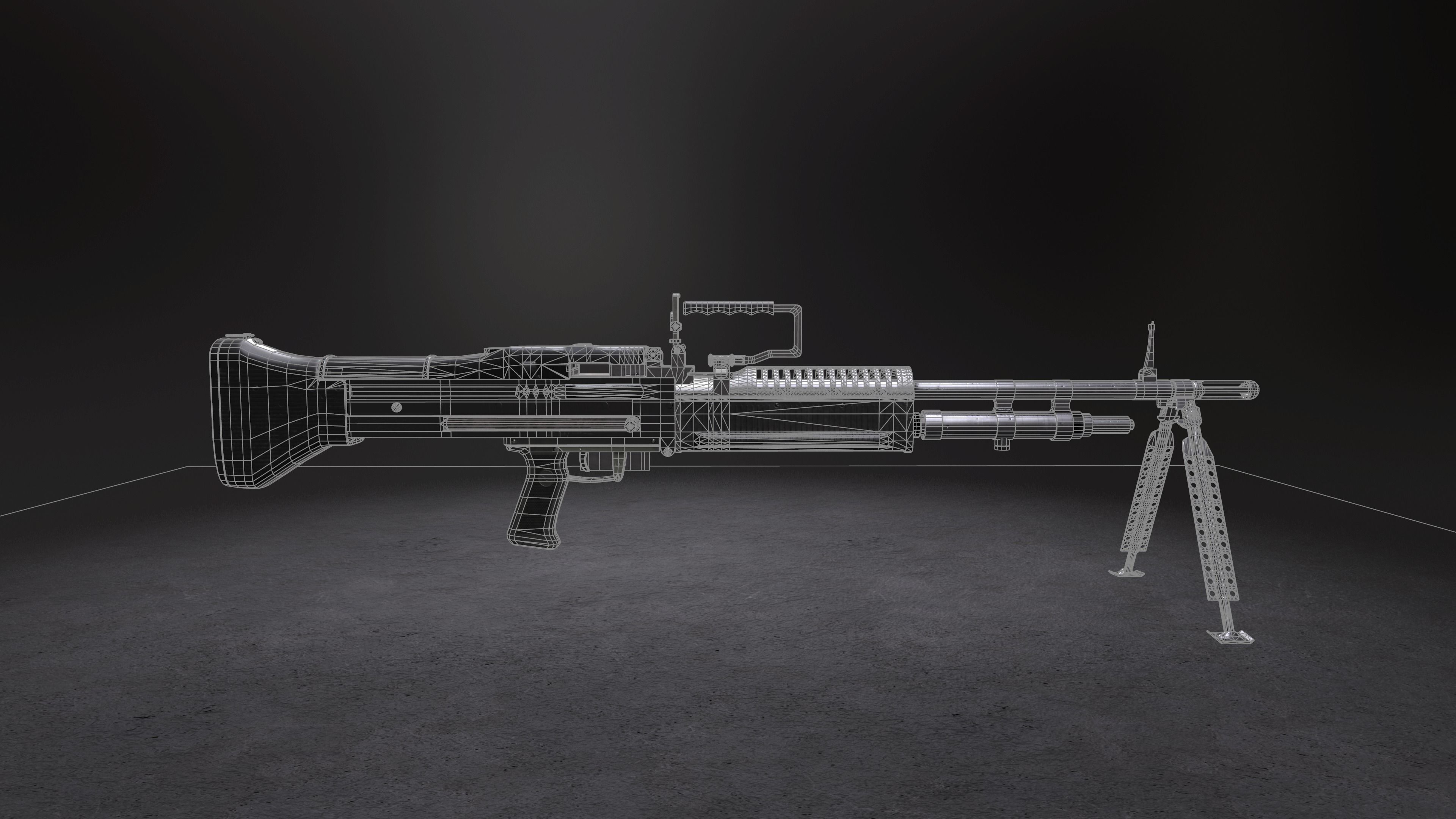 3D model M60 machine gun VR / AR / low-poly | CGTrader