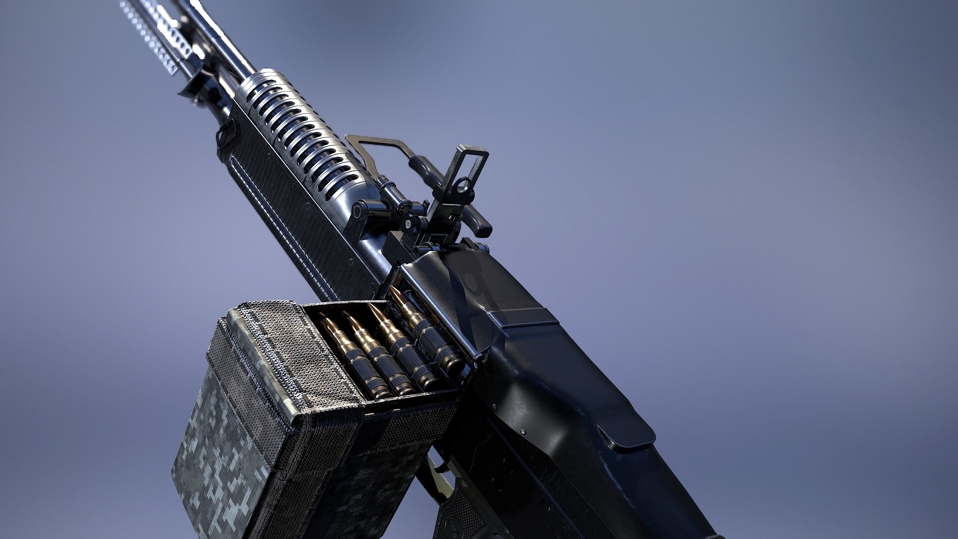3D model M60 machine gun VR / AR / low-poly | CGTrader