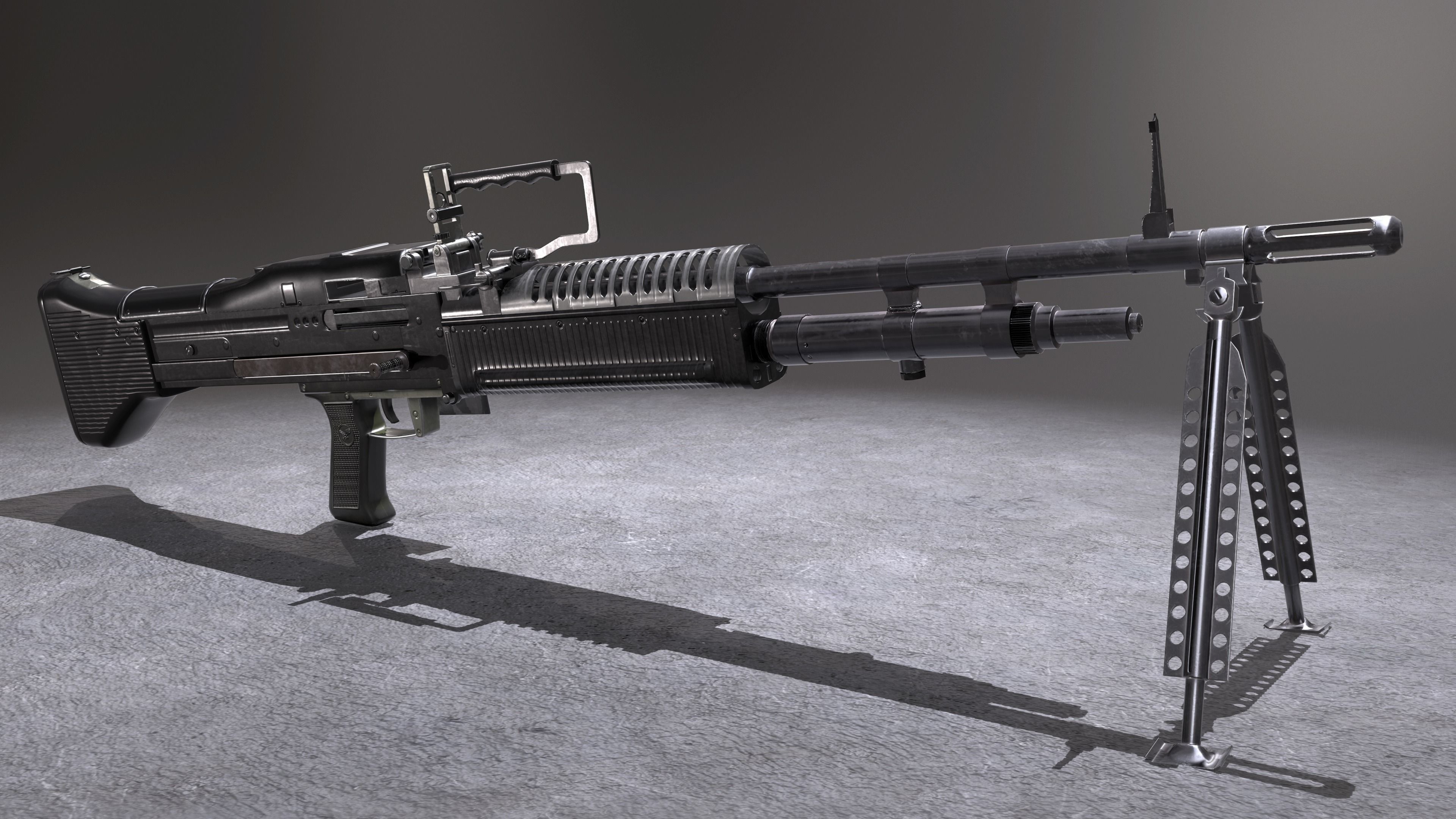 3D model M60 machine gun VR / AR / low-poly | CGTrader