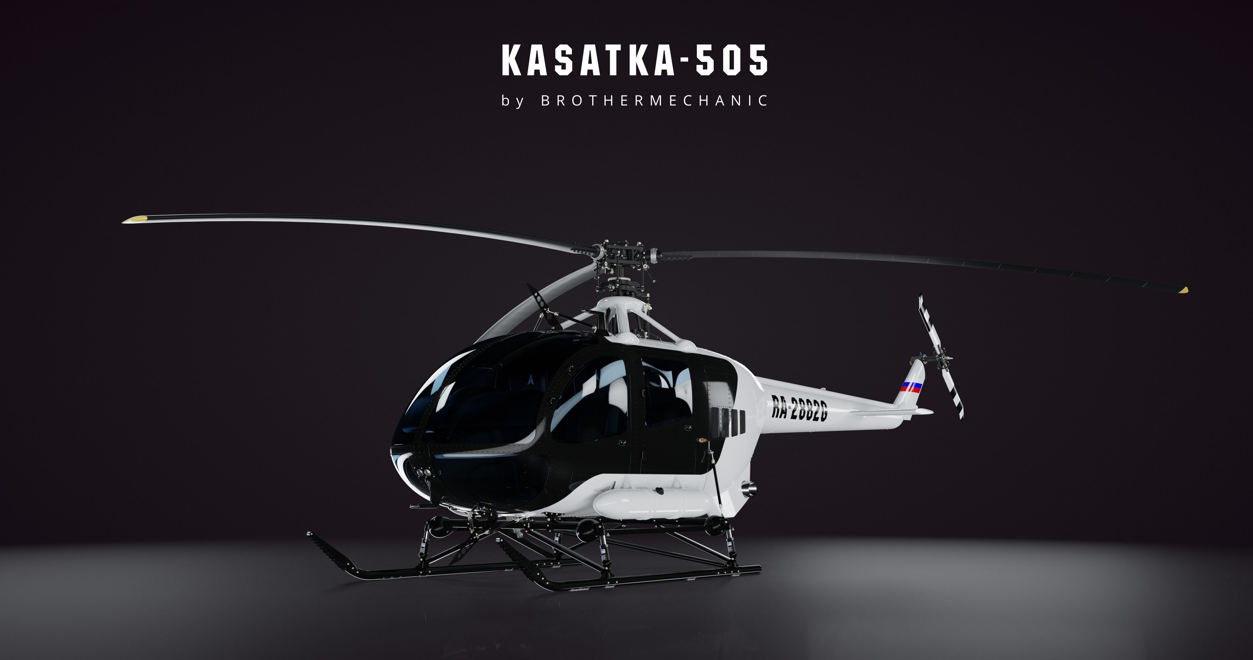 High quality and fully detailed Helicopter in 4 variations 3D model ...