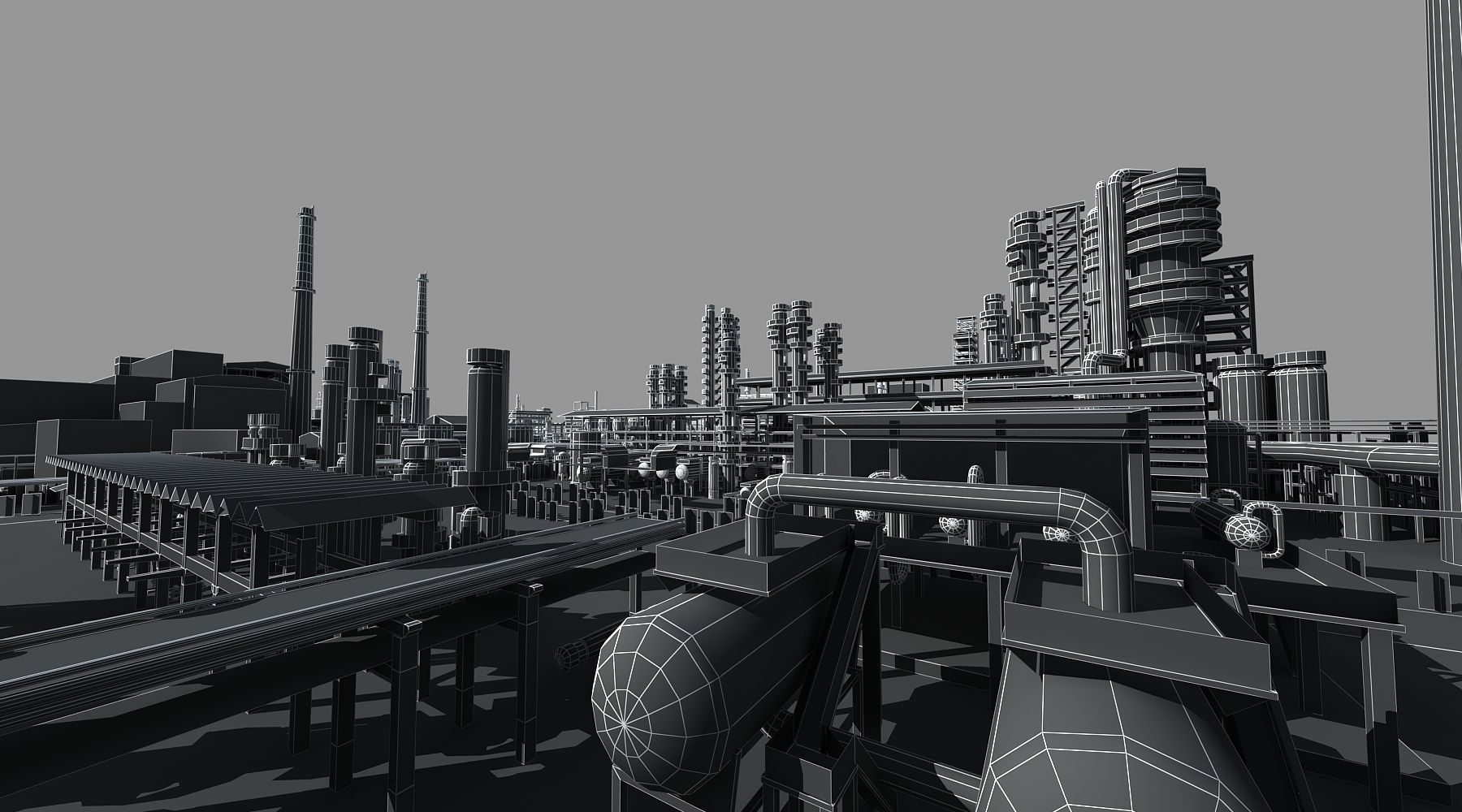 3D model Refinery VR / AR / low-poly | CGTrader