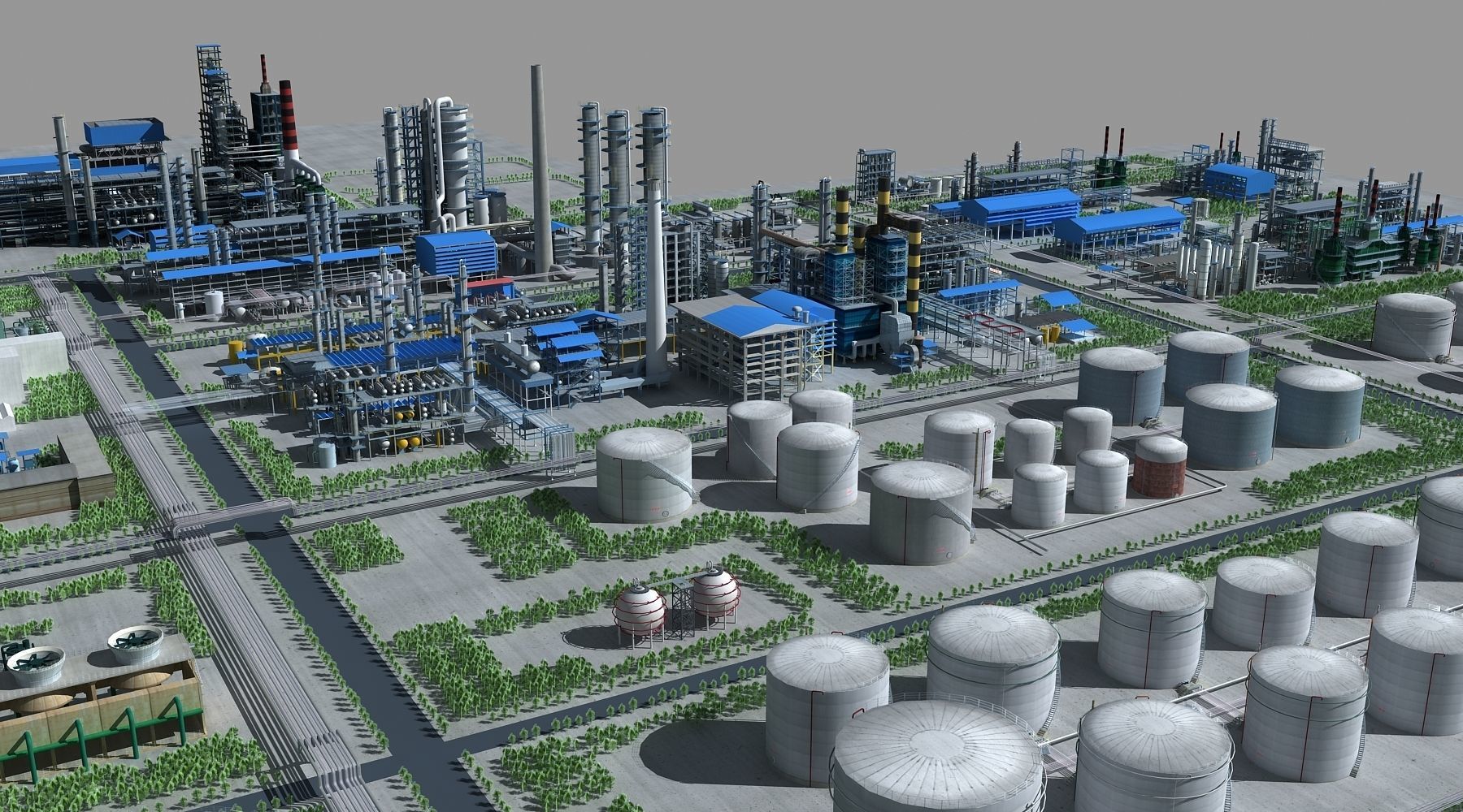 3D model Refinery oil VR / AR / low-poly | CGTrader