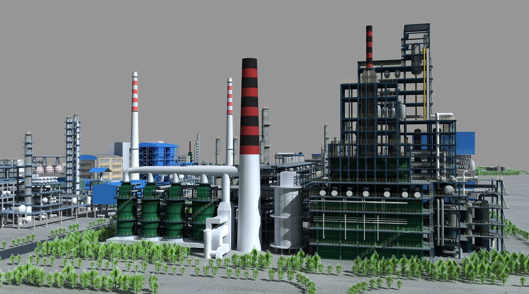 3D model Refinery VR / AR / low-poly | CGTrader