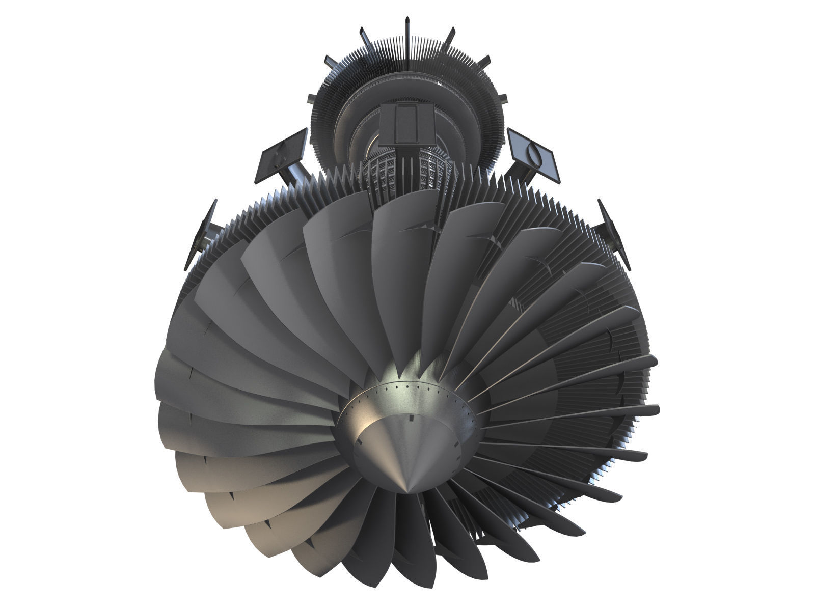 AIRCRAFT TURBOFAN ENGINE 3D model animated | CGTrader