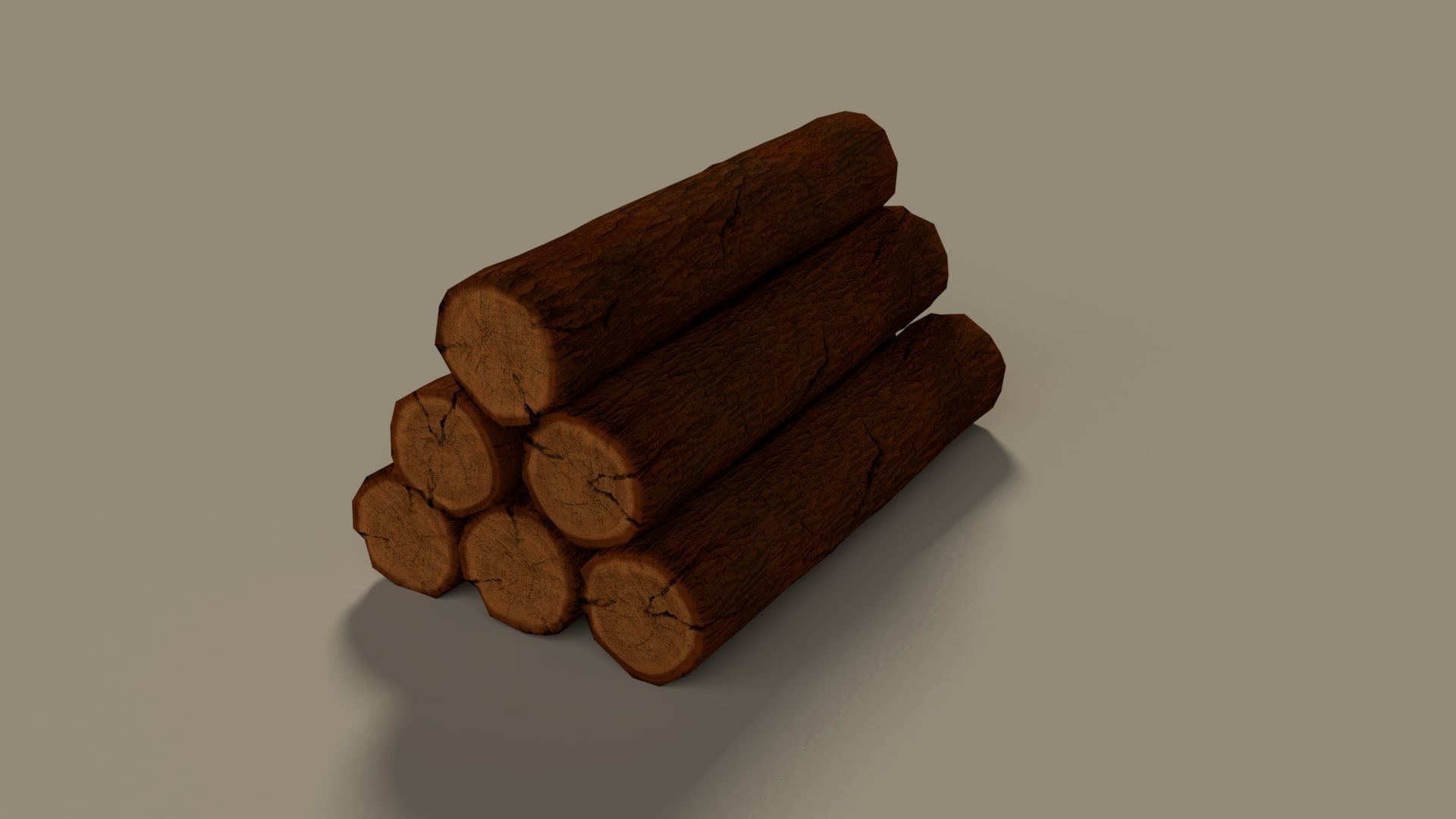 3D model Wood Log Pile Low Poly VR / AR / low-poly | CGTrader