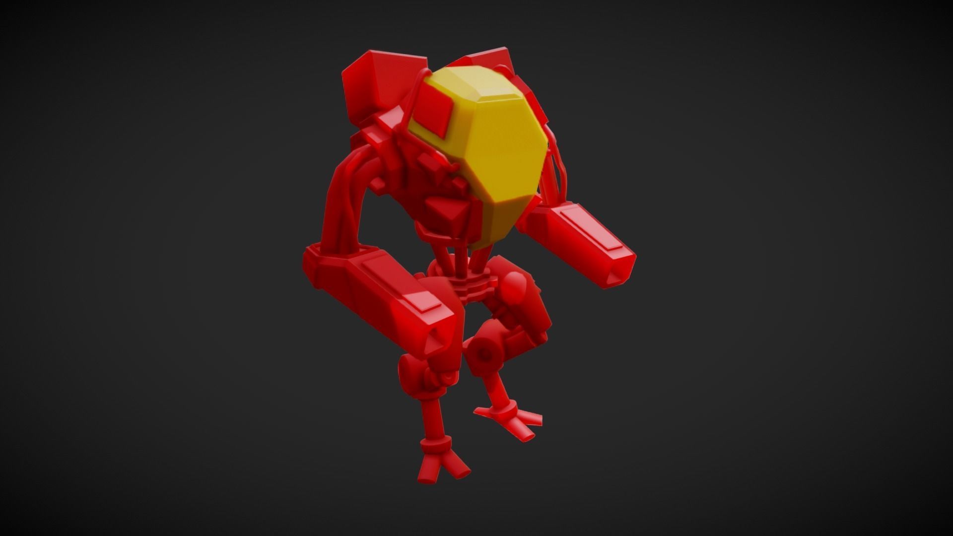 3D asset Red Mech | CGTrader