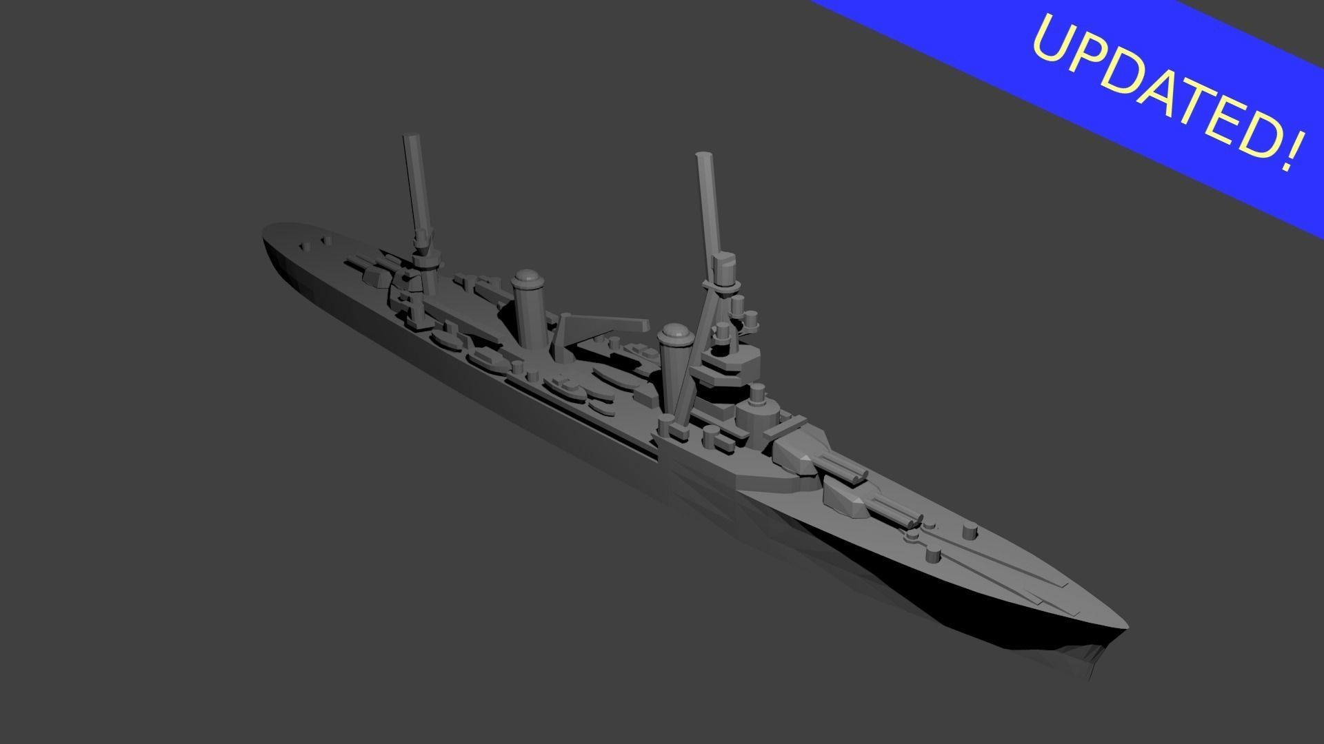 French Suffren Class Cruiser Warship 3D model 3D printable | CGTrader