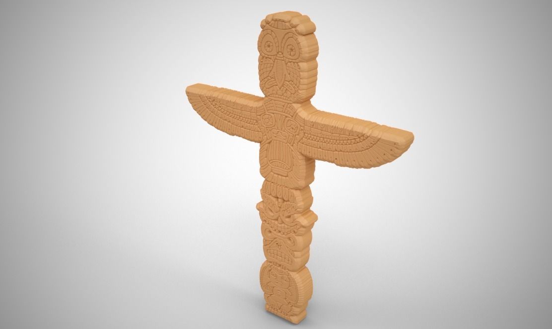 3D model Totem eagle cross VR / AR / low-poly | CGTrader