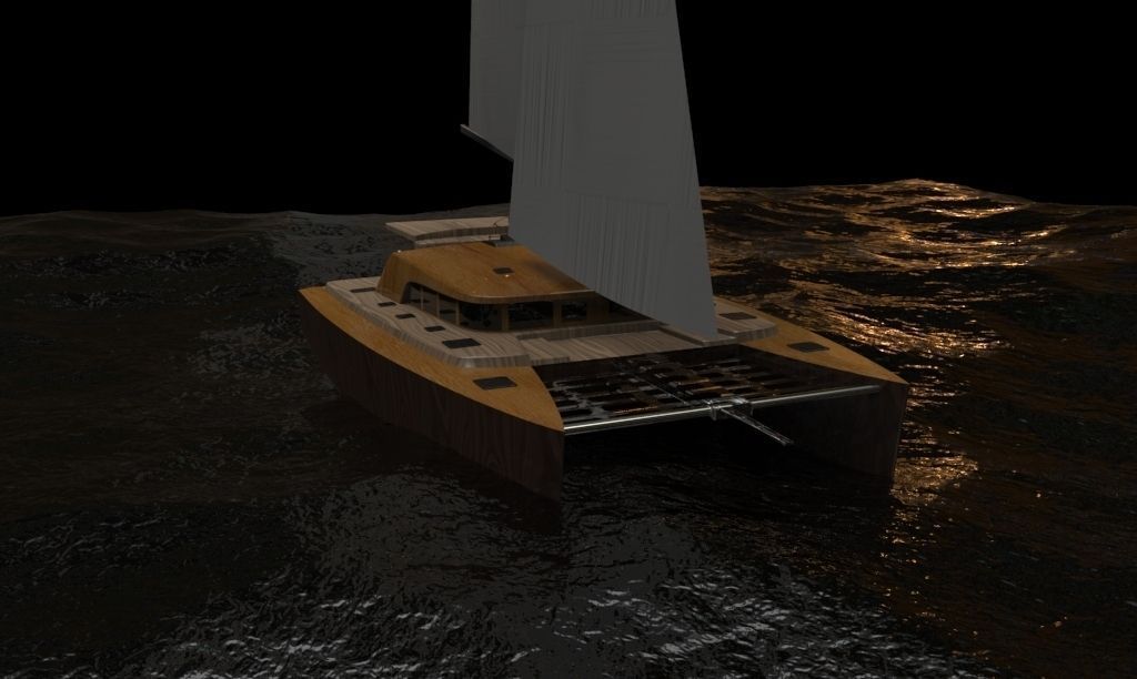Catamaran free 3D model | CGTrader