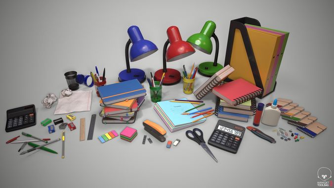 3D model Stationery VR / AR / low-poly | CGTrader