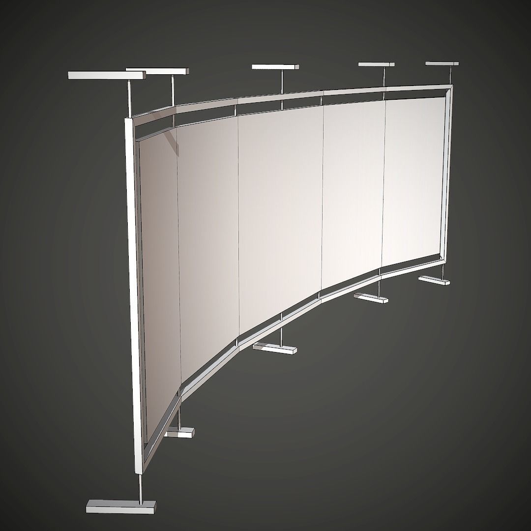 3D model Curved Screen Low Poly Mobile Ready VR / AR / low-poly | CGTrader